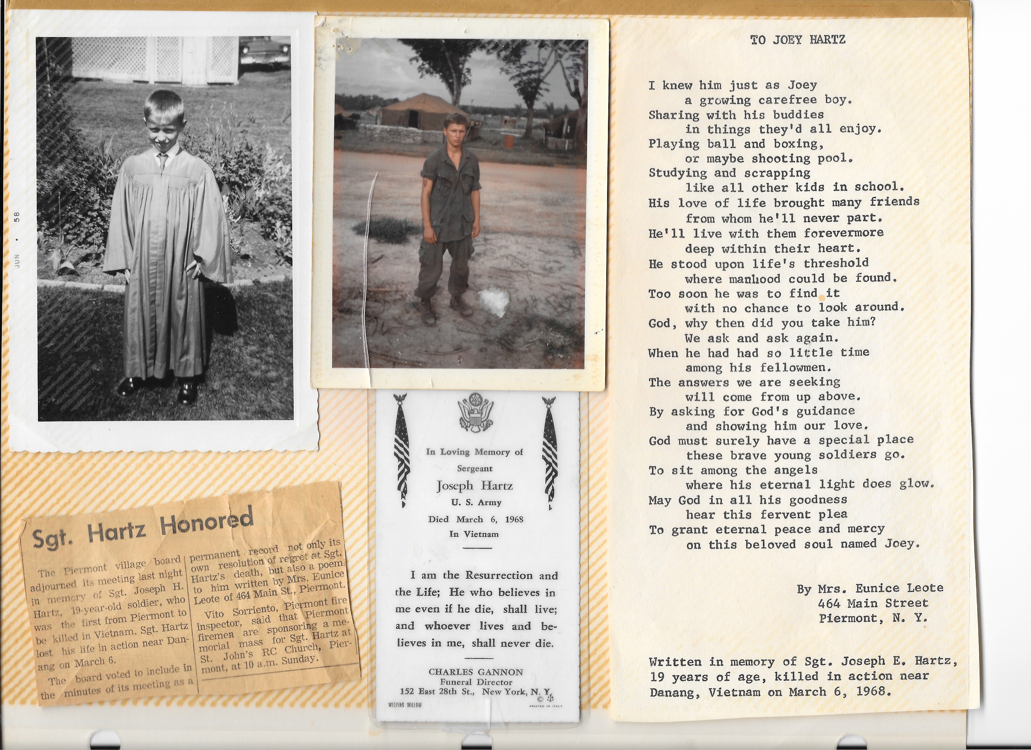 Sgt Joseph E Hartz | Patriot Connections